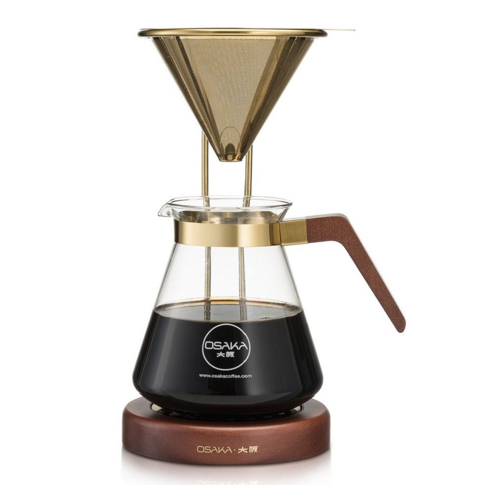 Bộ Set Pha Cà Phê Osaka Titanium Pour Over Dripper Large Gold With ...