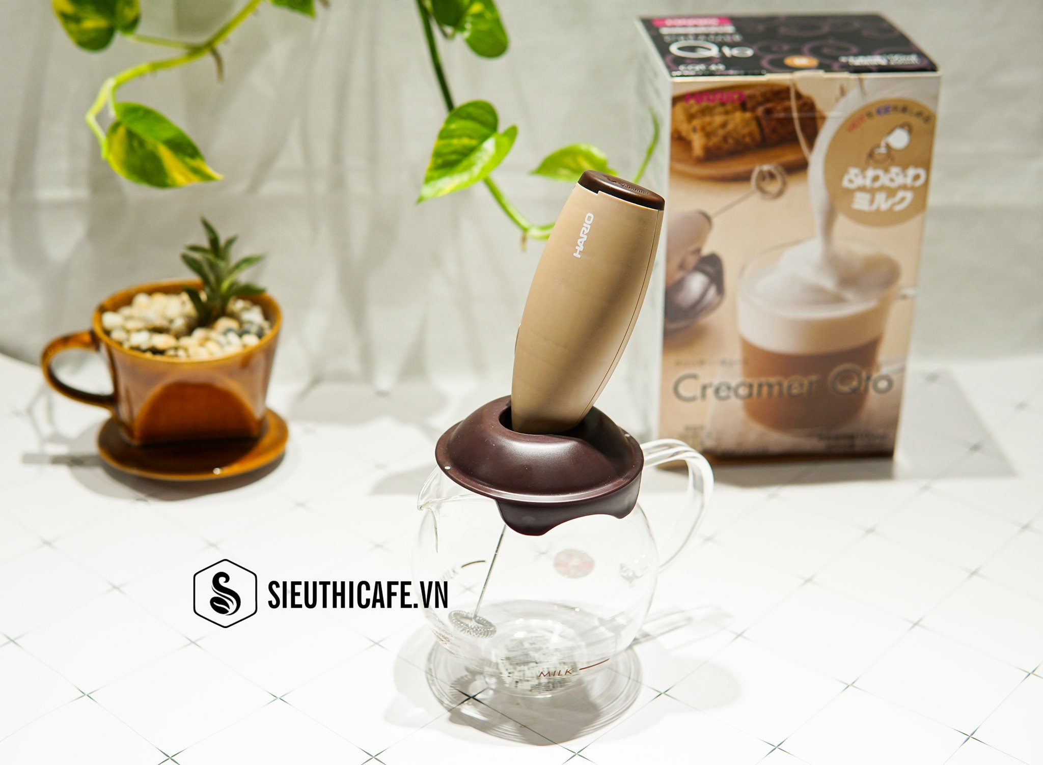 MÁY ĐÁNH SỮA HARIO CREAMER QTO CQT -45BR - PHA CÀ PHÊ CAPUCCINO DỄ DÀNG NGAY TẠI NHÀ ...