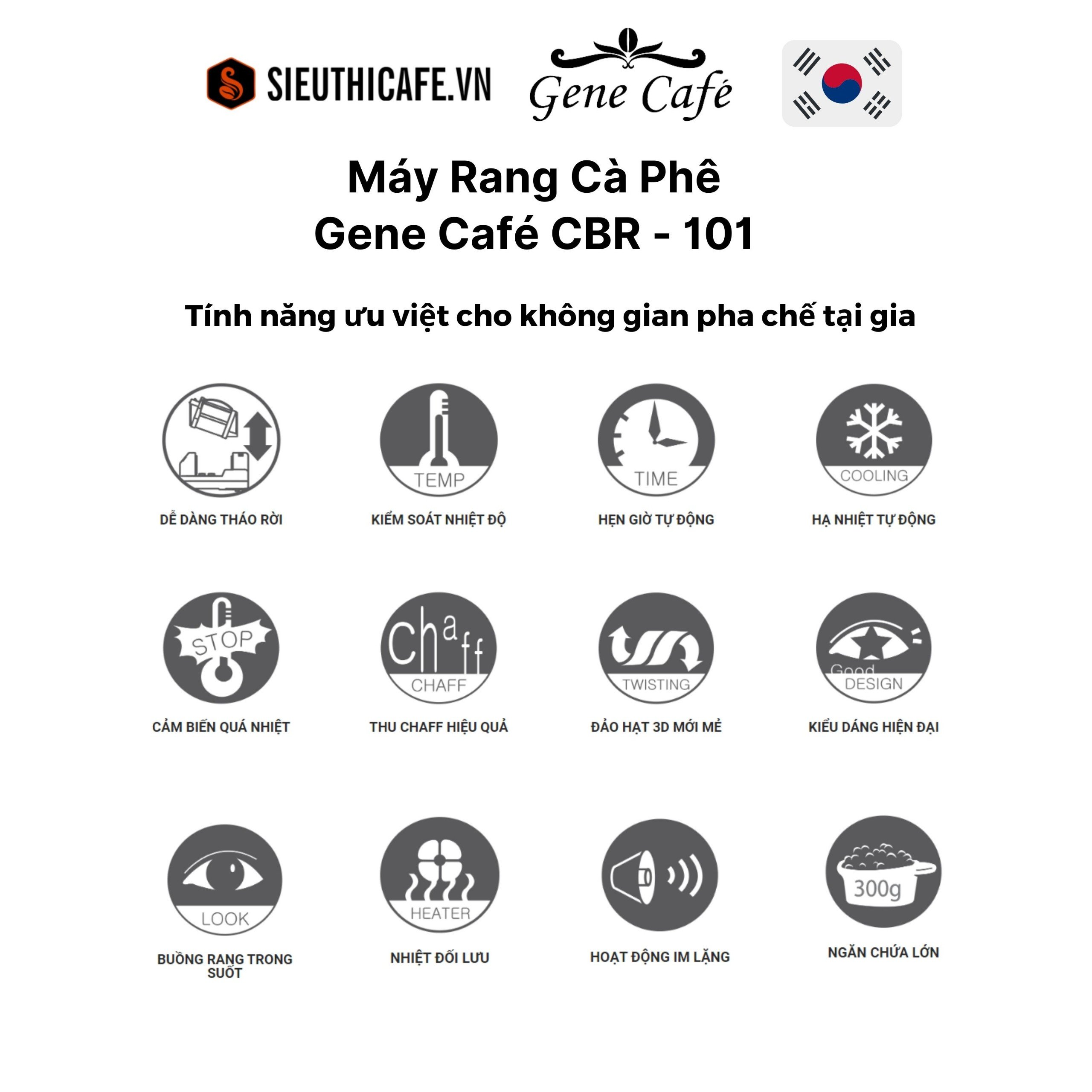 Sở hữu máy rang Gene Café CBR-101 - Trả Góp Online 0% - Kỳ hạn 6 tháng | Sieuthicafe.vn